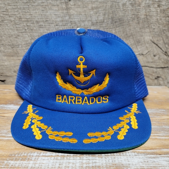 Unique Vintage | Accessories | Vintage Mens Blue And Gold Barbados ...